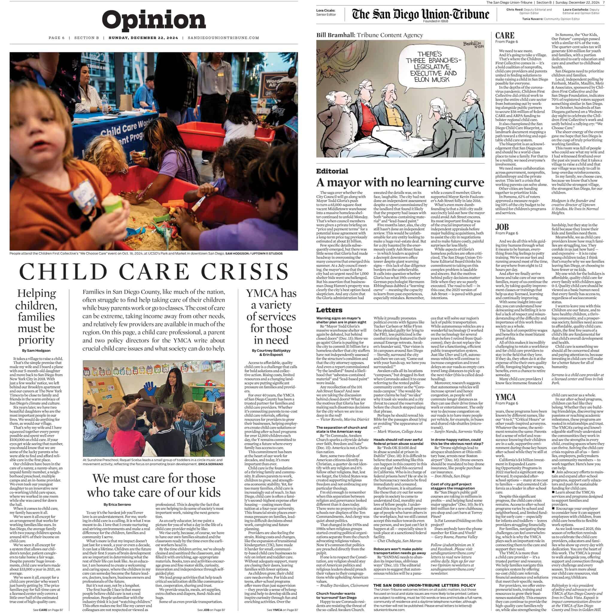 Child care voices in the U-T’s Sunday Opinion section – Children First ...